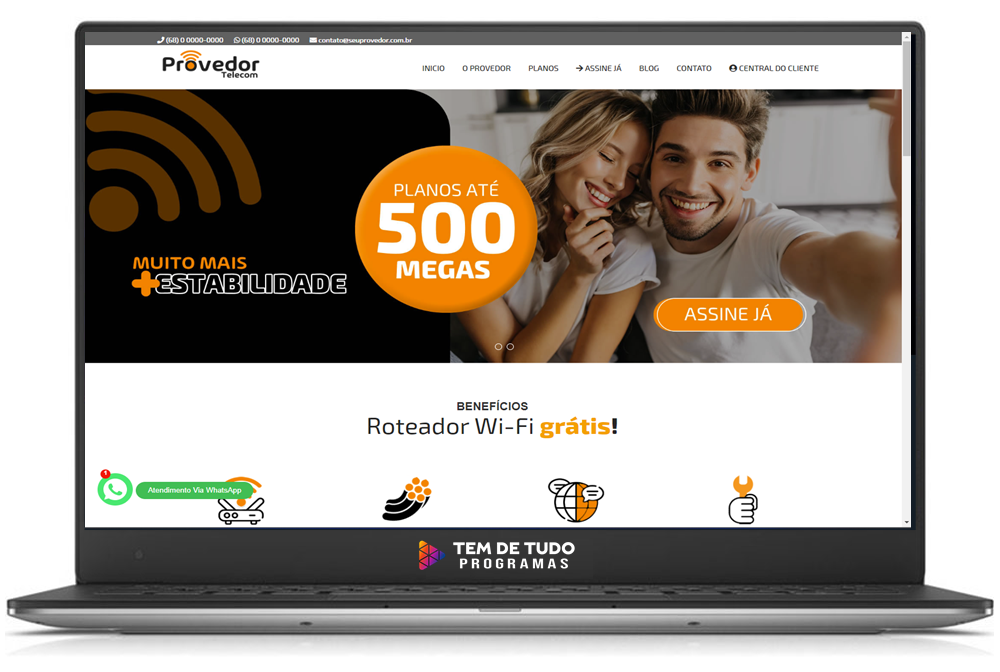 Site Para Provedor De Internet Em Php Com Painel Admin